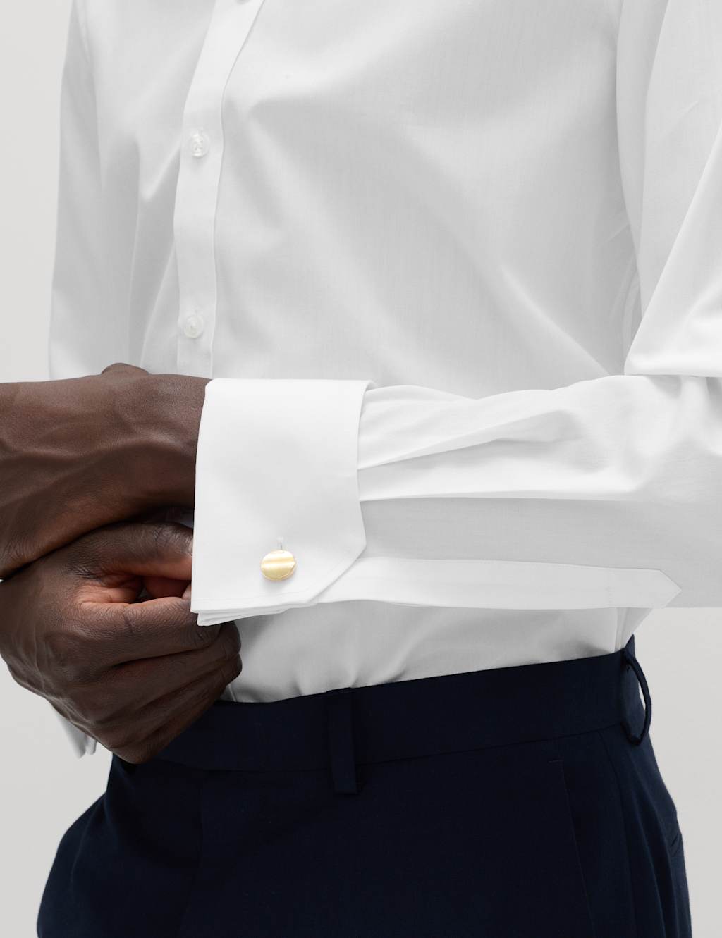 Buy Slim Fit Cotton Blend Double Cuff Shirt | M&S Collection | M&S