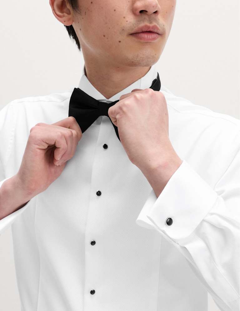 Slim Fit Easy Iron Pure Cotton Dinner Shirt | M&S SARTORIAL | M&S