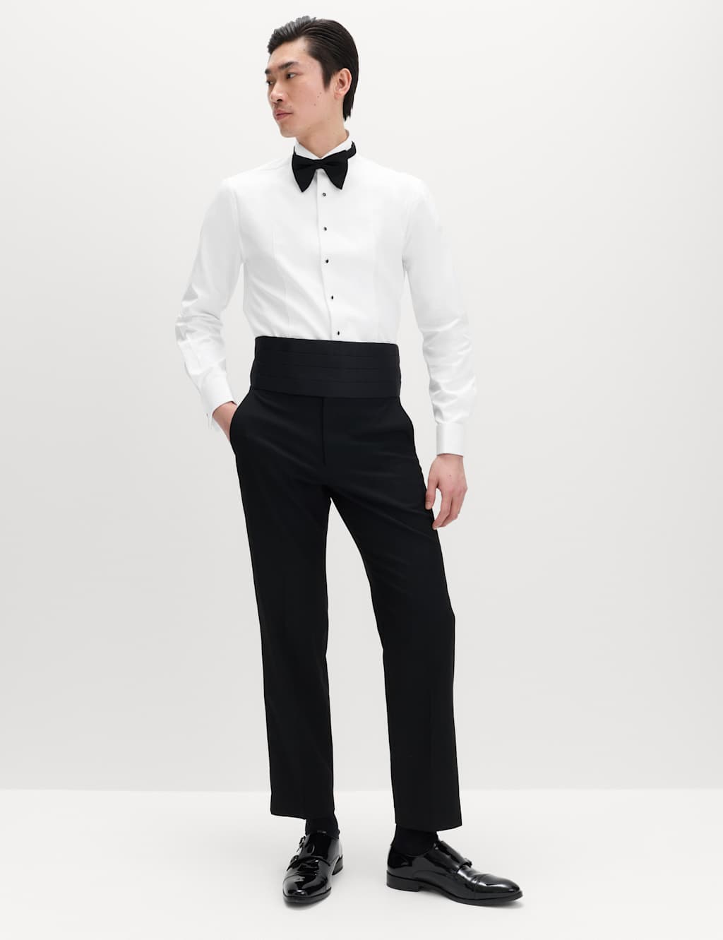 Slim Fit Easy Iron Pure Cotton Dinner Shirt | M&S SARTORIAL | M&S