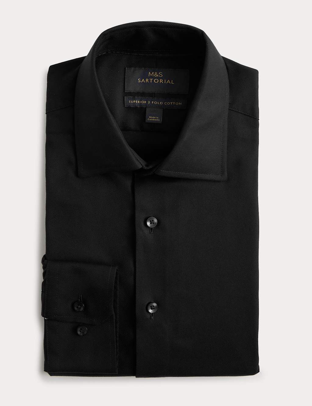 Slim Fit Easy Iron Pure Cotton Twill Shirt | M&S SARTORIAL | M&S