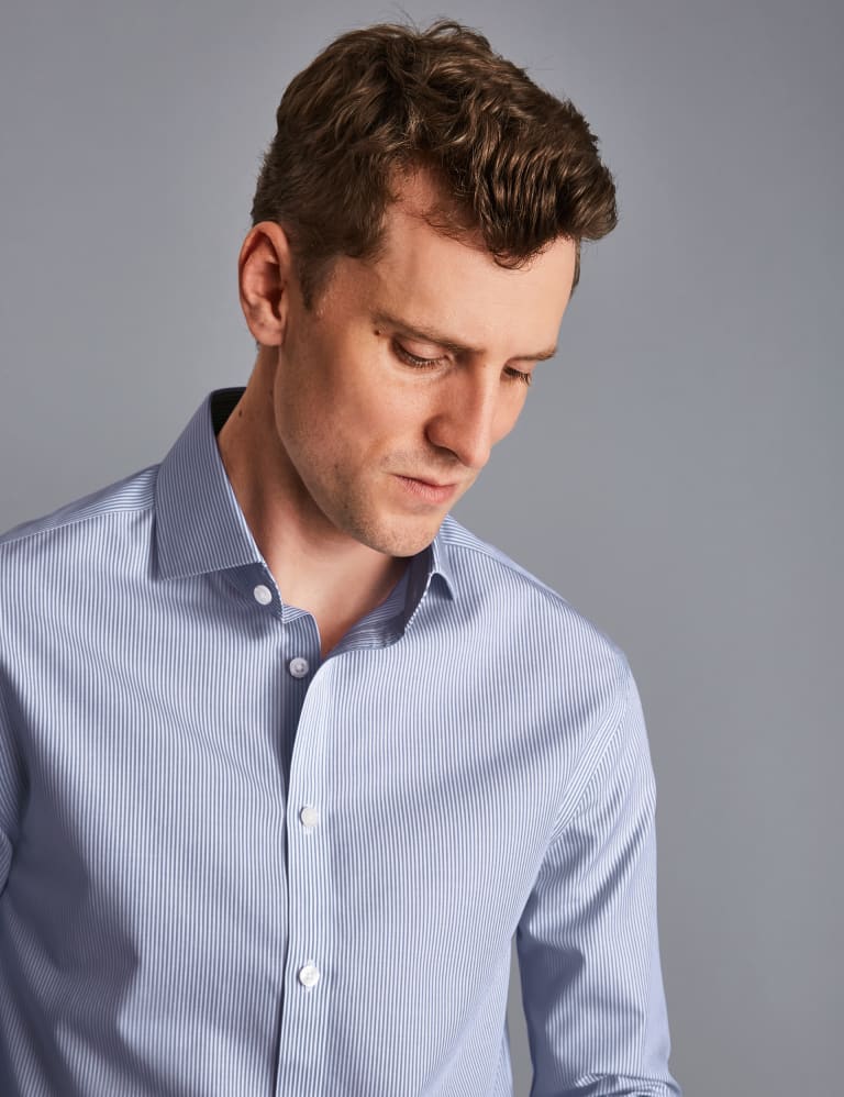Slim Fit Non Iron Pure Cotton Striped Shirt | Charles Tyrwhitt | M&S