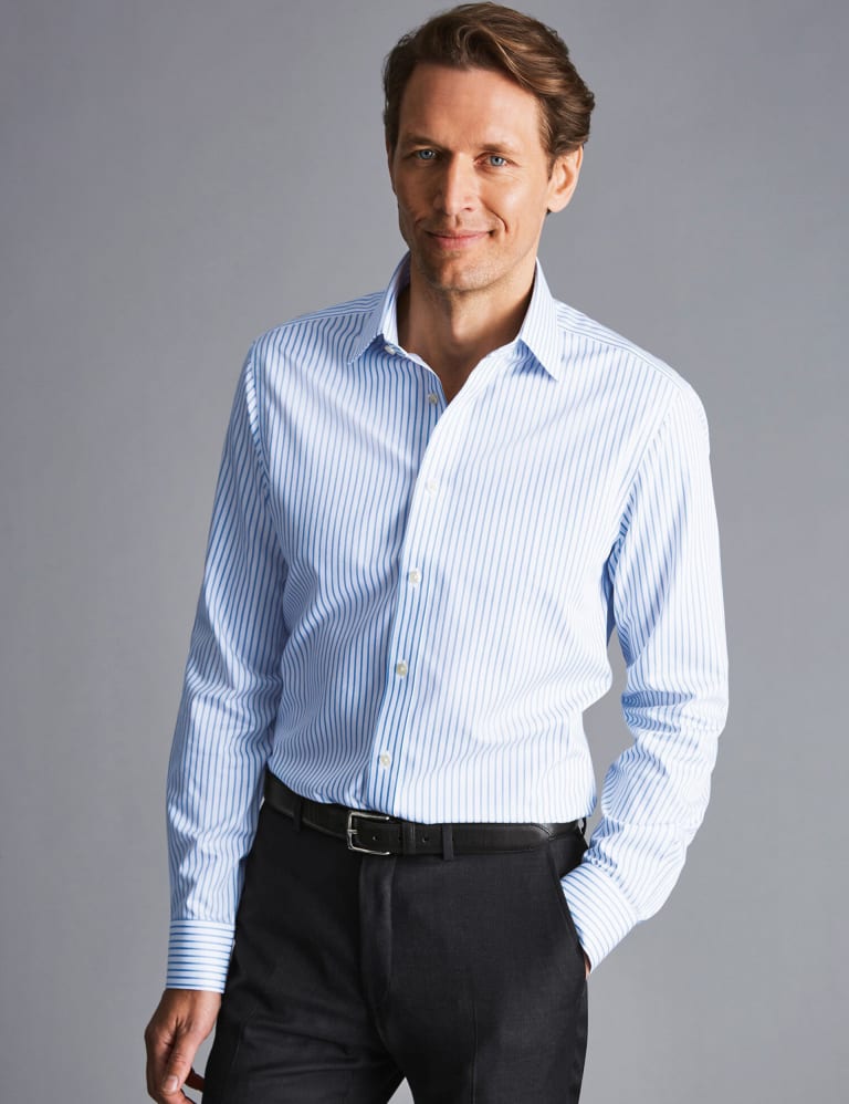 Slim Fit Non Iron Pure Cotton Striped Shirt | Charles Tyrwhitt | M&S