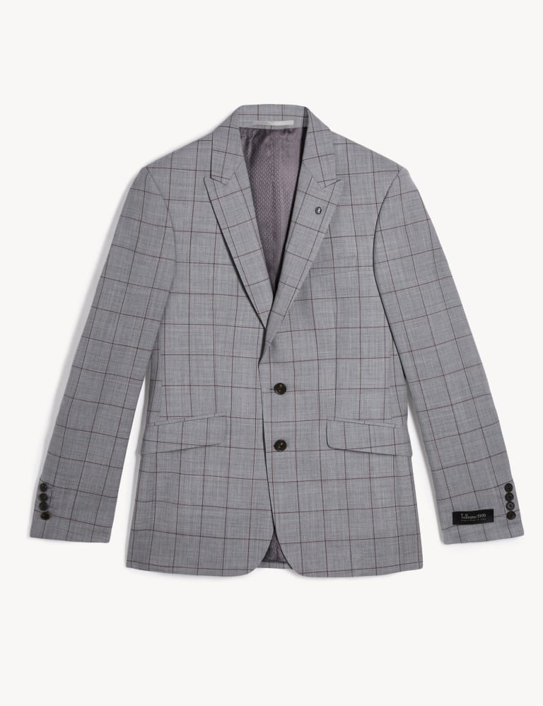 Slim Fit Pure Wool Check Jacket | JAEGER | M&S