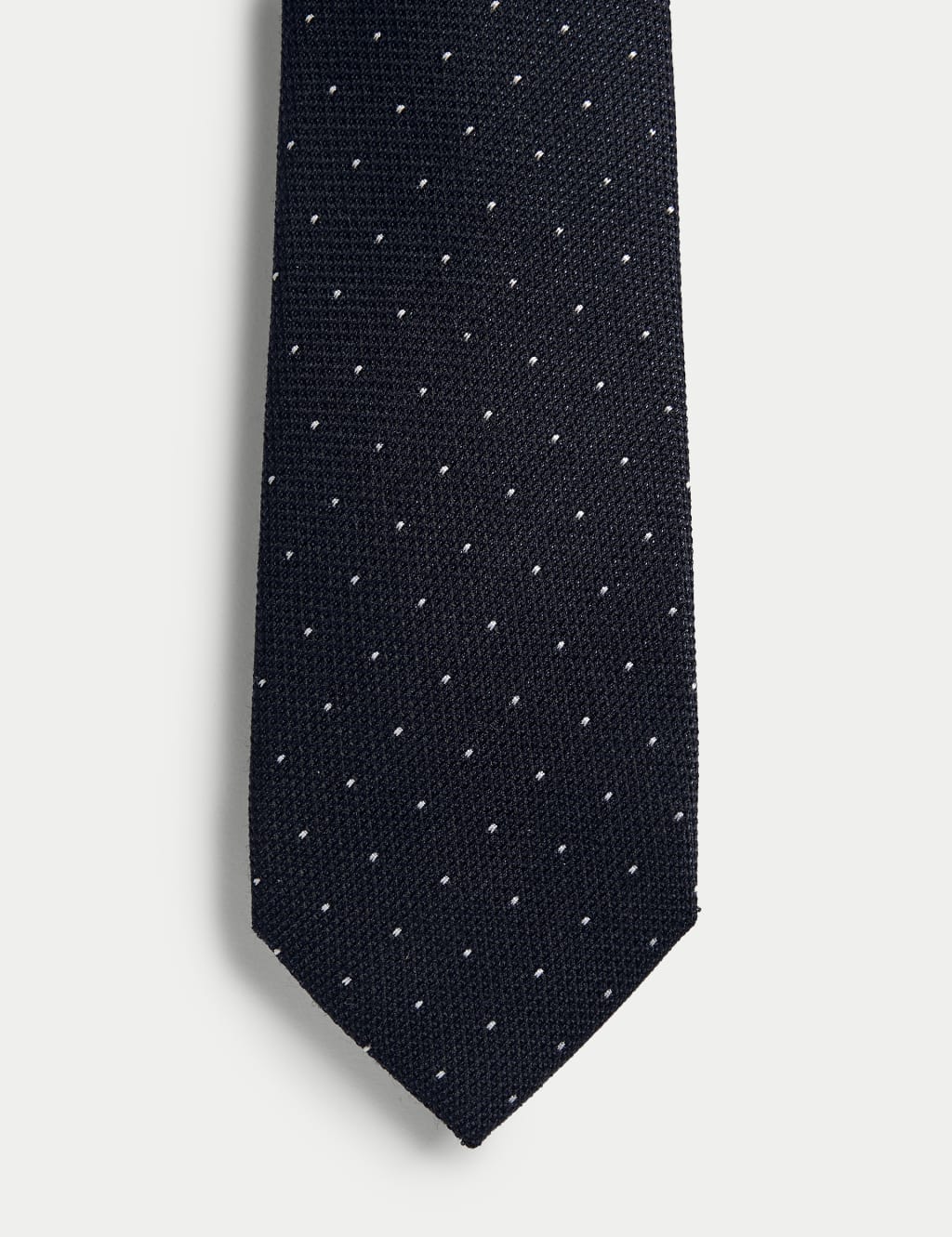 Slim Pin Dot Italian Wool Silk Tie | JAEGER | M&S