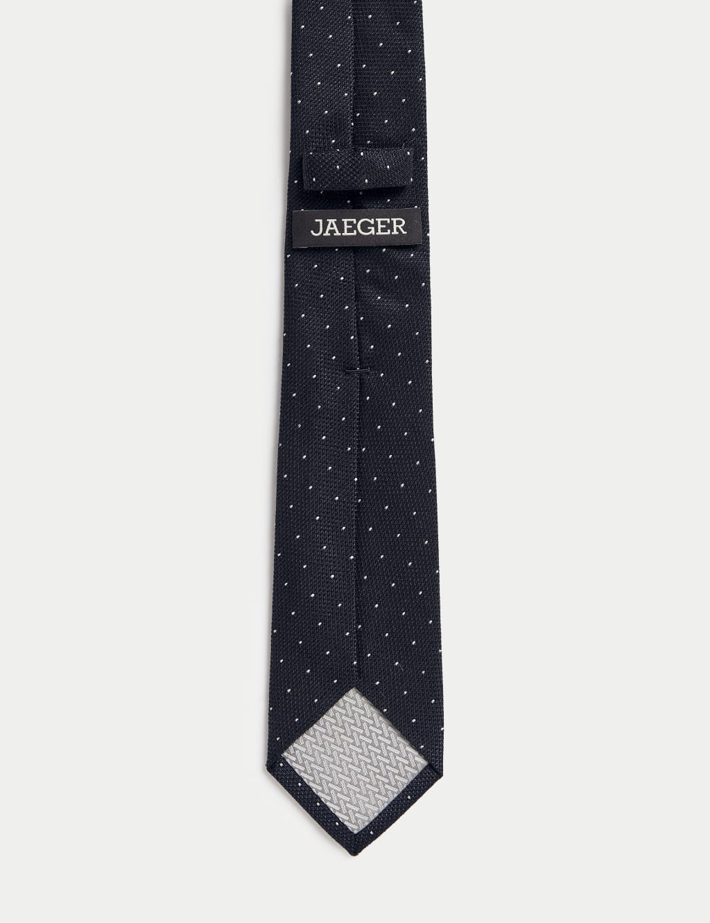 Slim Pin Dot Italian Wool Silk Tie | JAEGER | M&S