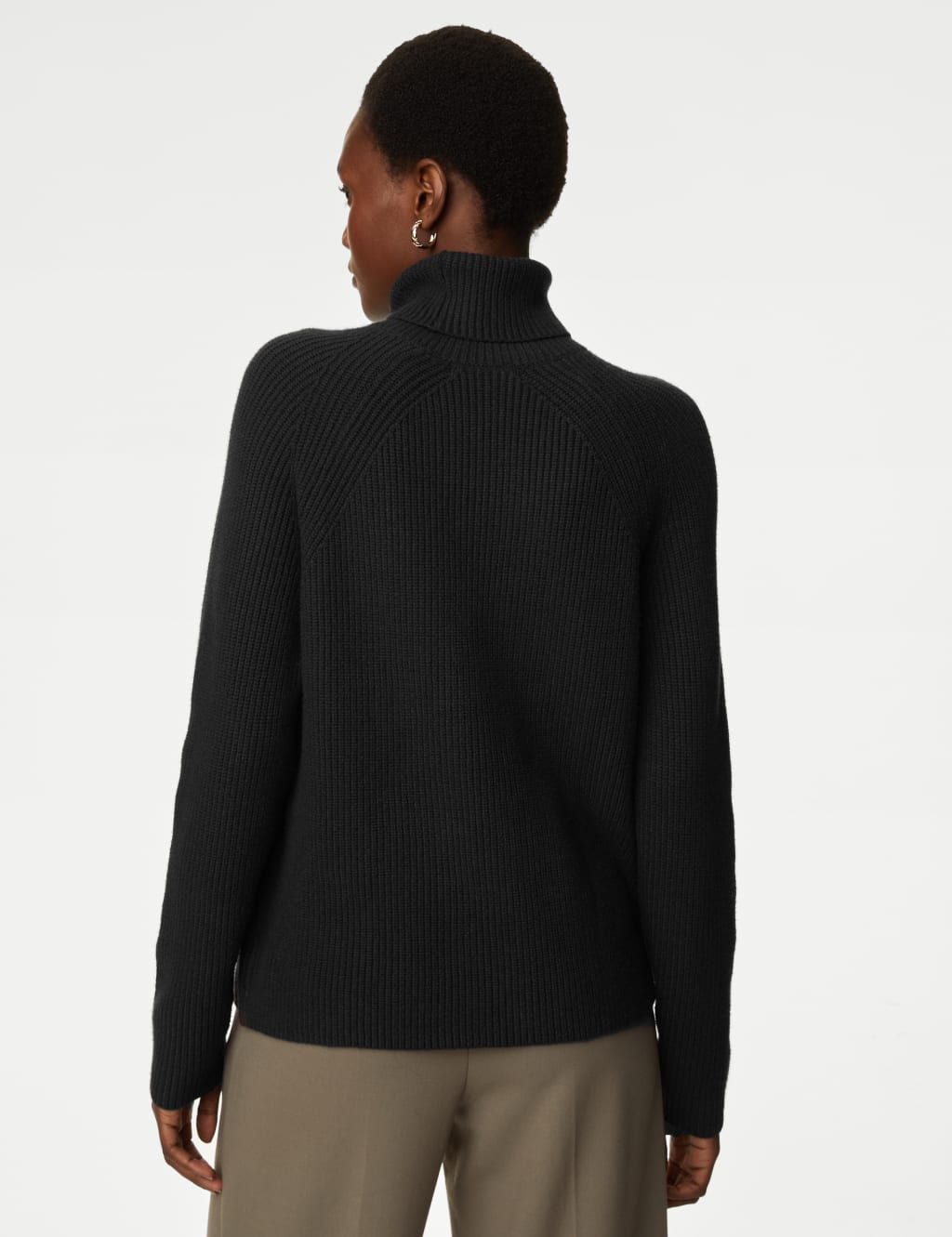 Soft Touch Ribbed Roll Neck Jumper Mands Collection Mands