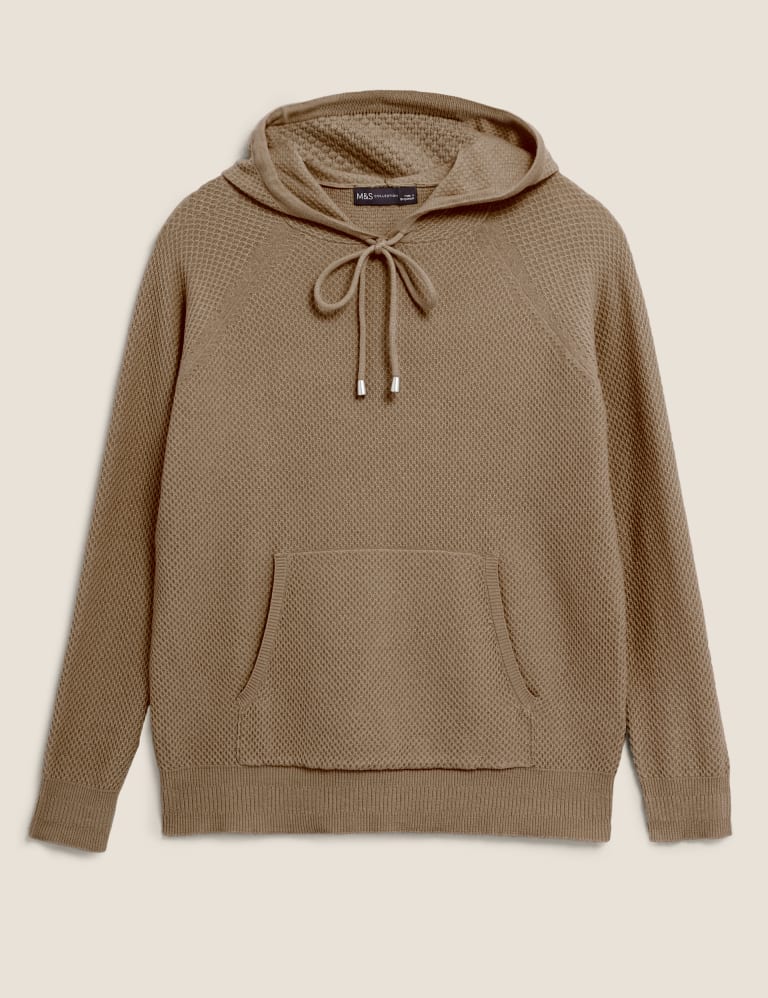 Soft Touch Textured Knitted Hoodie | M&S Collection | M&S