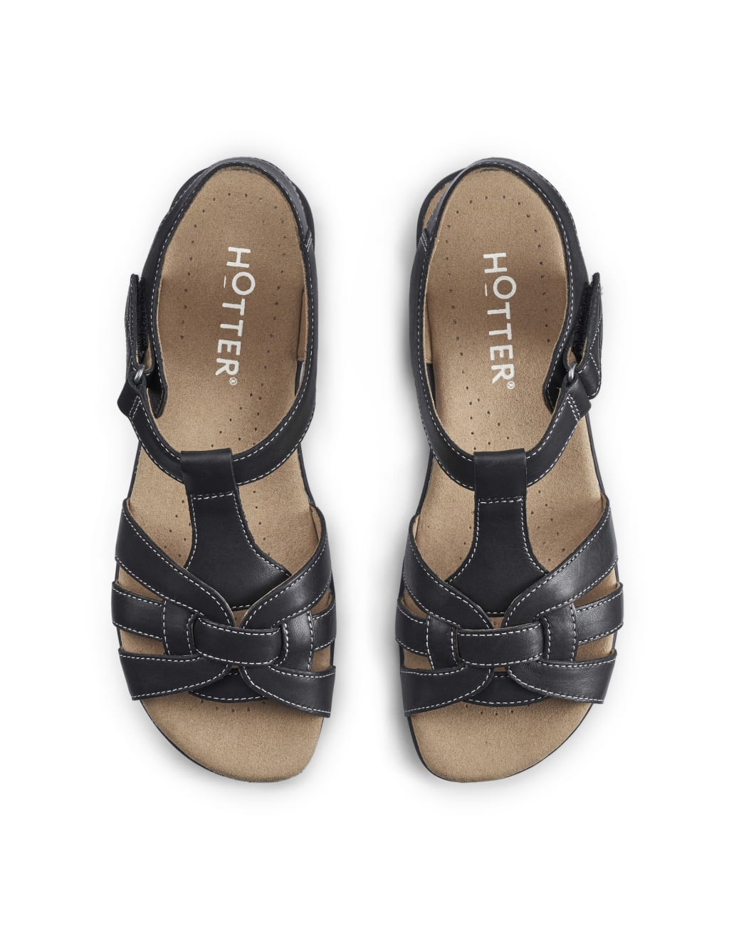 Solstice Wide Fit Leather Ankle Strap Sandals | Hotter | M&S