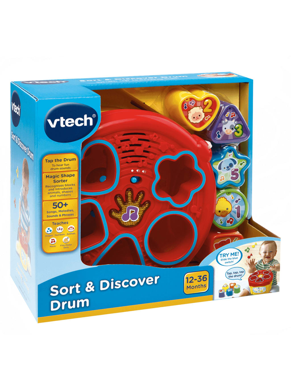 Sort & Discover Interactive Drum (1-3 Yrs) | Vtech | M&S