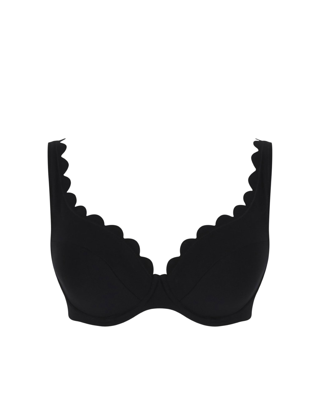 Spirit Lauren Wired Scallop Plunge Bikini Top | Panache | M&S