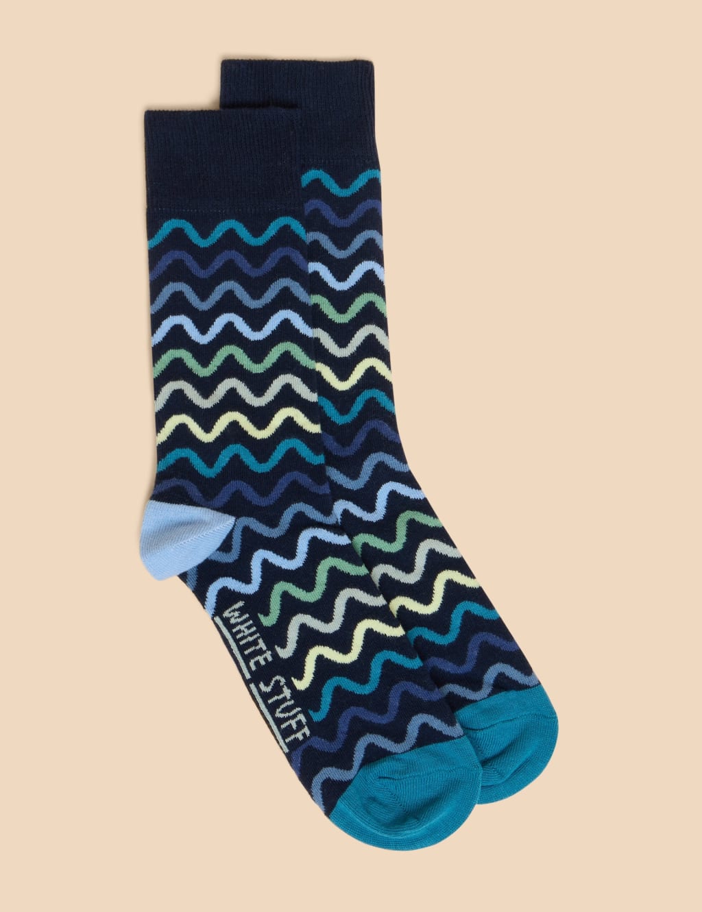 Squiggle Wave Cotton Rich Socks | White Stuff | M&S
