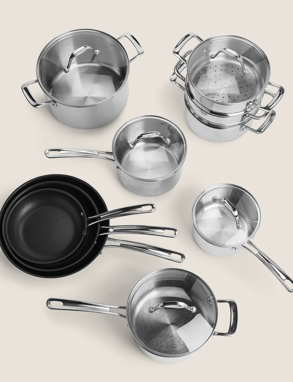 Stainless Steel 20cm Small Non-Stick Frying Pan | M&S Collection | M&S