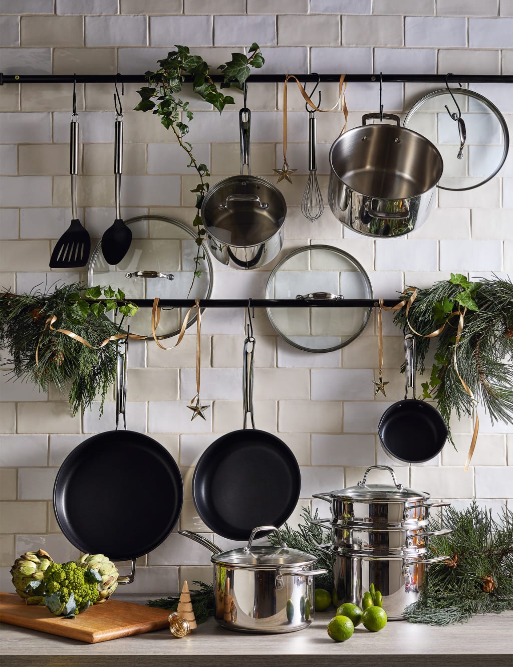 Stainless Steel 24cm Medium Stock Pot | M&S Collection | M&S