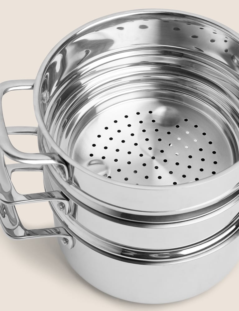 Stainless Steel 3 Tier Steamer | M&S Collection | M&S