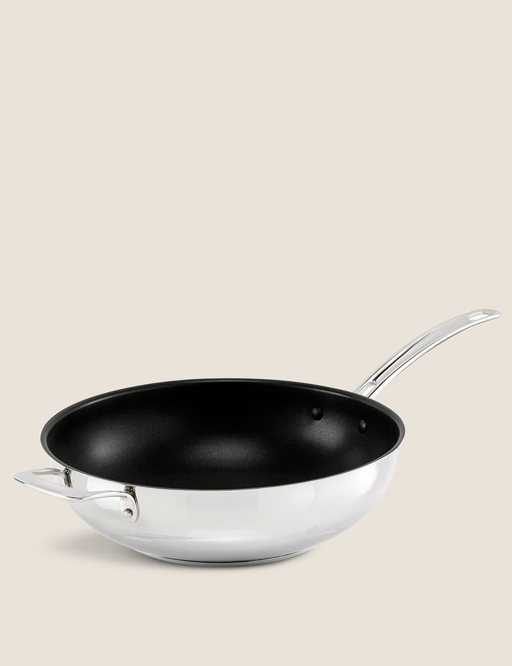 Stainless Steel 30cm Large Wok | M&S Collection | M&S