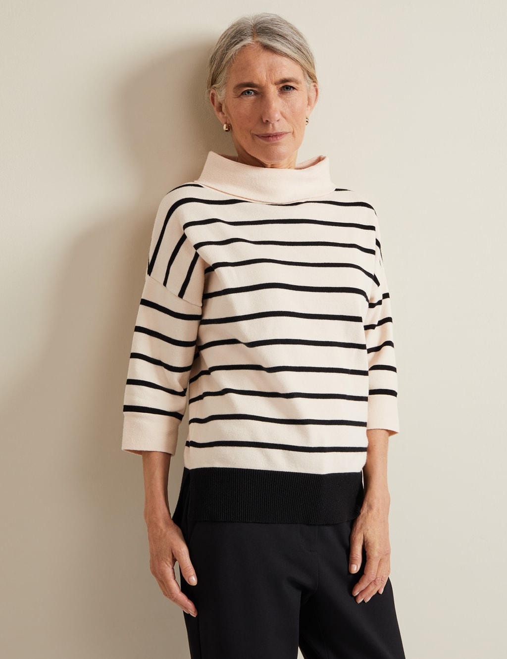 Striped Funnel Neck Jumper | Phase Eight | M&S