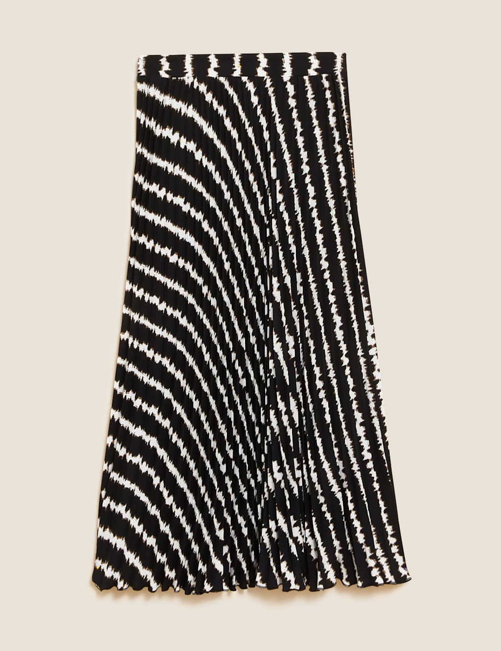 Striped Pleated Midi Skirt Mands Collection Mands
