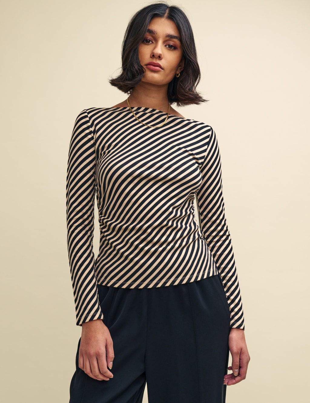 Striped Slash Neck Top | Nobody's Child | M&S