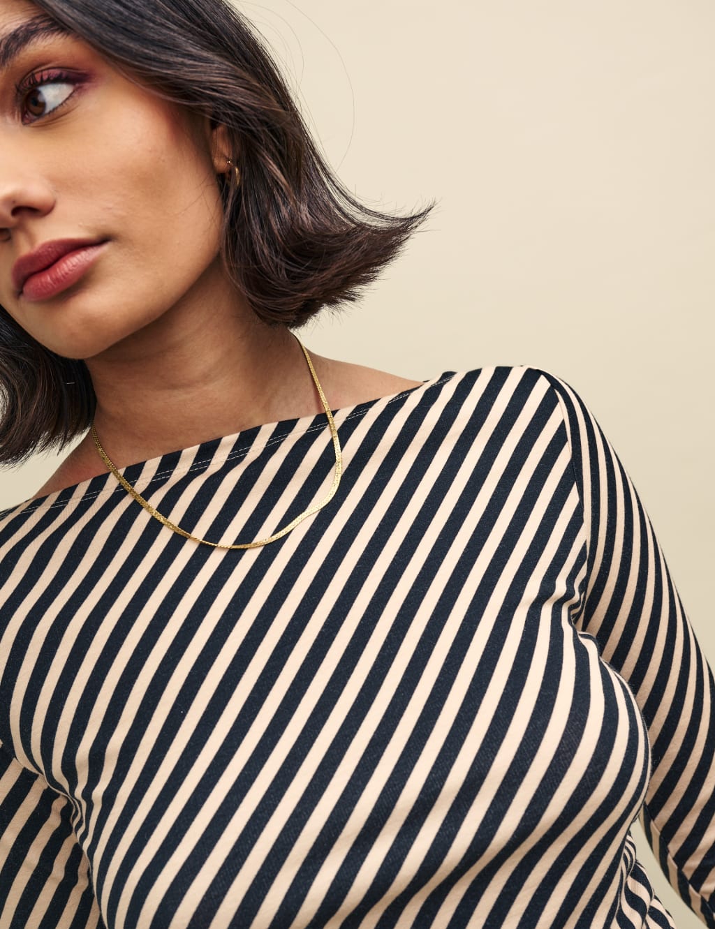 Striped Slash Neck Top | Nobody's Child | M&S
