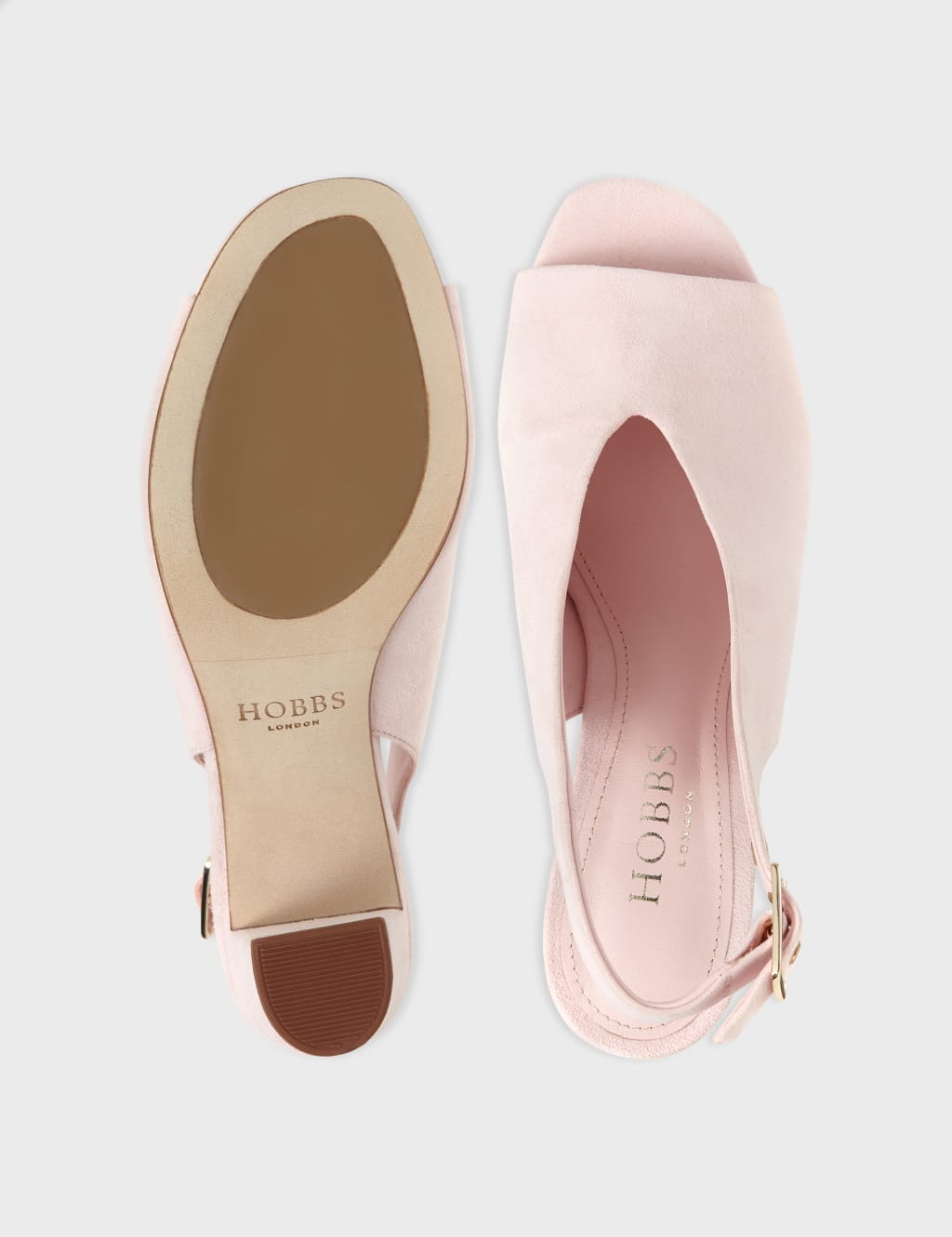 Suede Buckle Block Heel Slingback Sandals | HOBBS | M&S