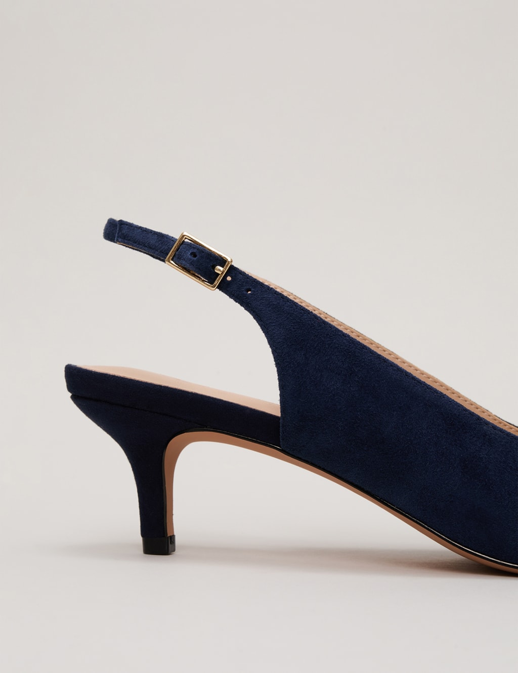 Suede Embellished Kitten Heel Court Shoes | Phase Eight | M&S