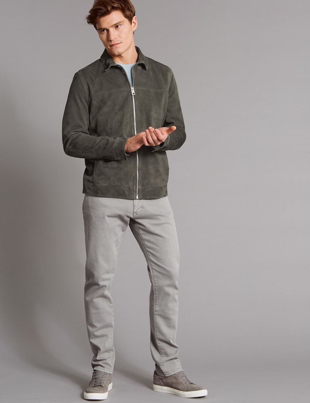 Suede Harrington Jacket | Autograph | M&S
