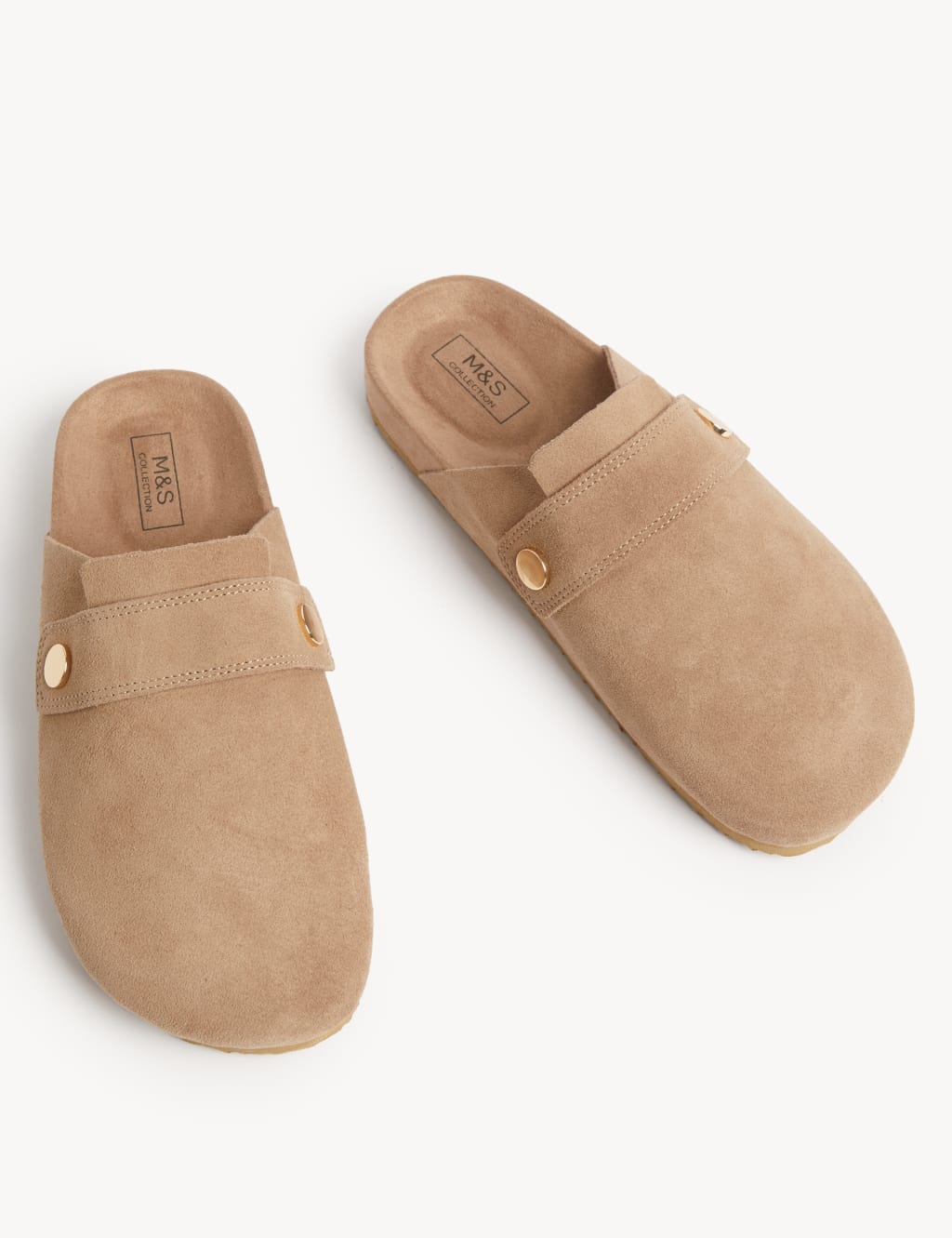 Suede Studded Flat Mules | M&S Collection | M&S