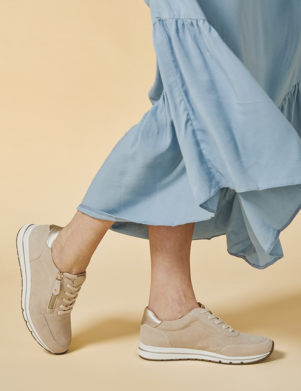 Suede Zip Trainer | Jones Bootmaker | M&S