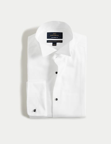 Tailored Fit Pure Cotton Dinner Shirt | M&S SARTORIAL | M&S