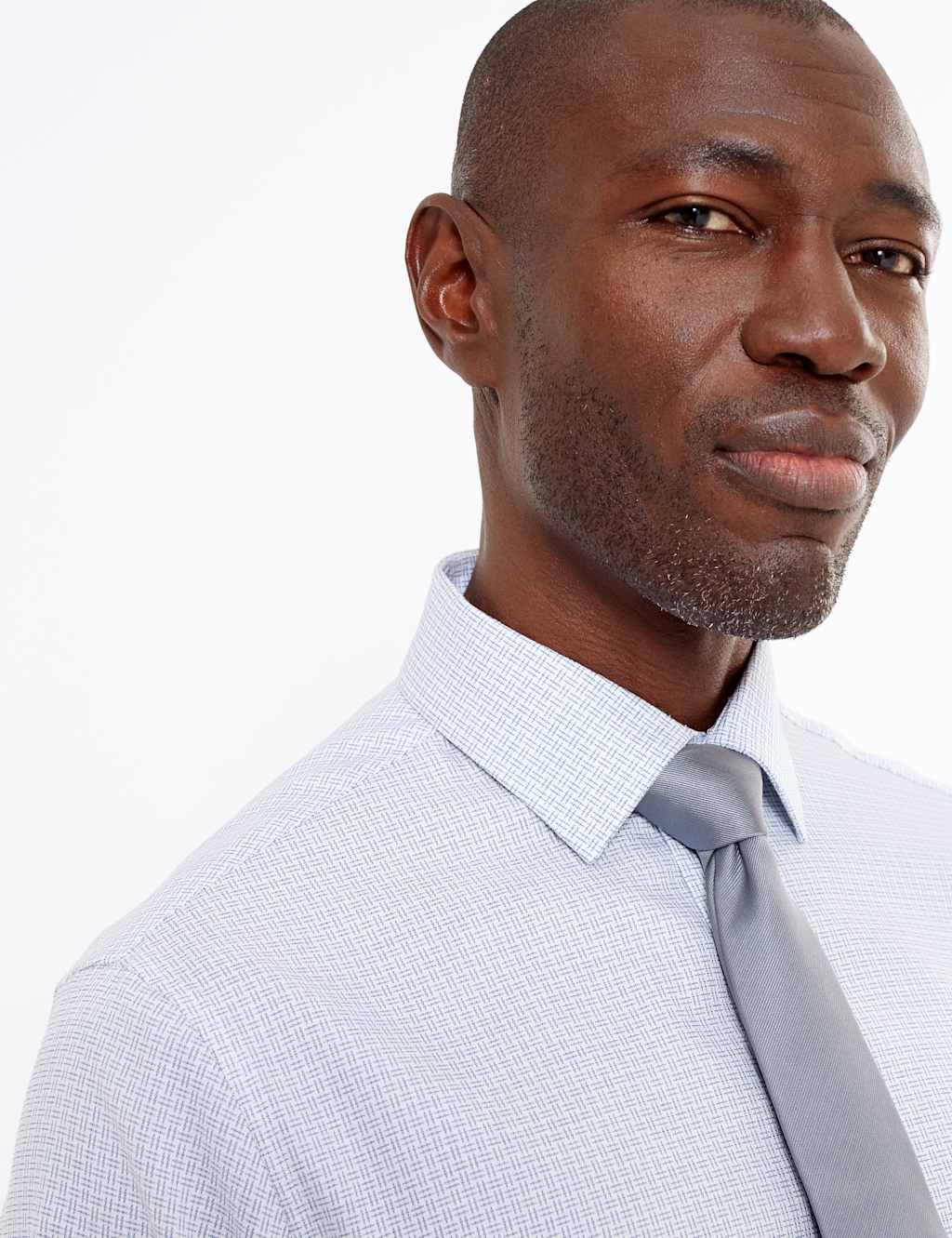 Tailored Fit Pure Cotton Pattern Shirt | M&S Collection | M&S