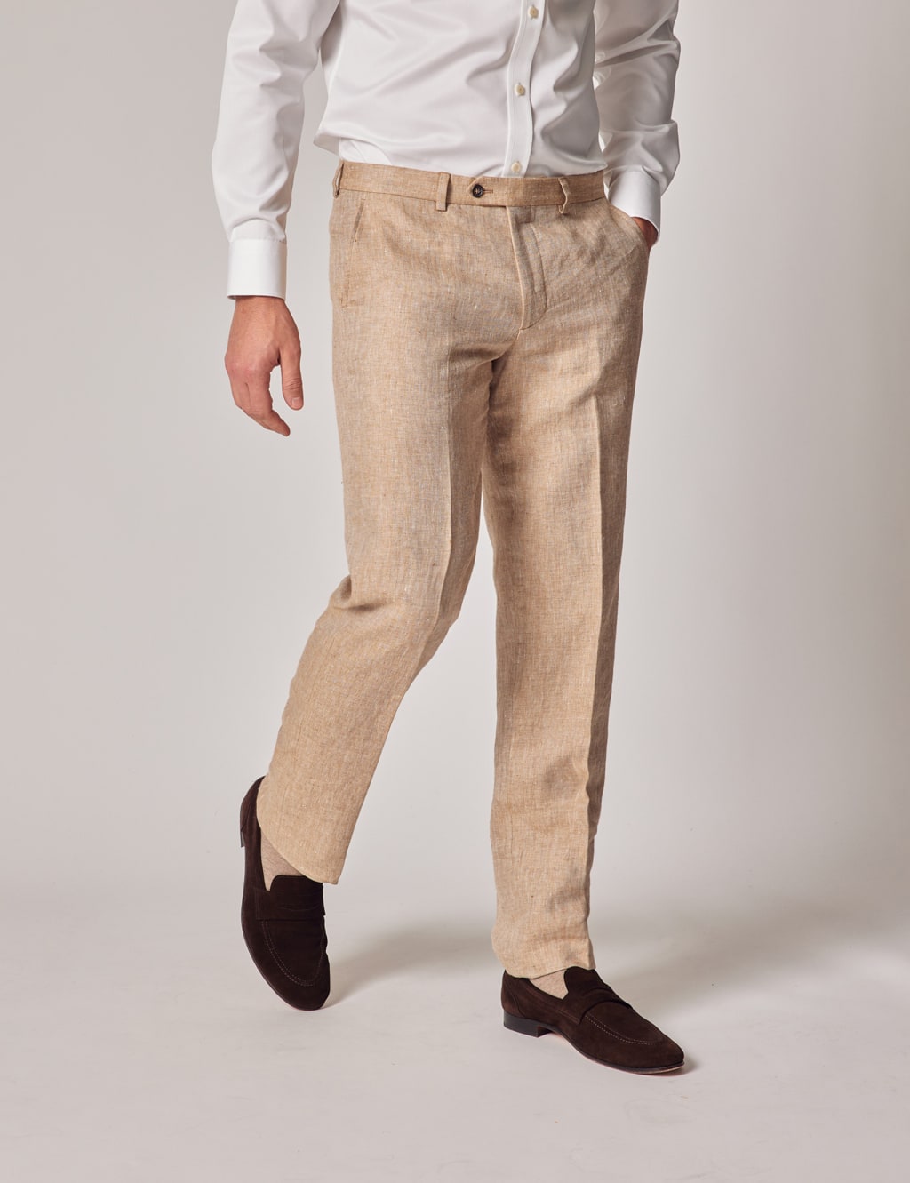 Tailored Fit Pure Linen Suit Trousers | Hawes and Curtis | M&S