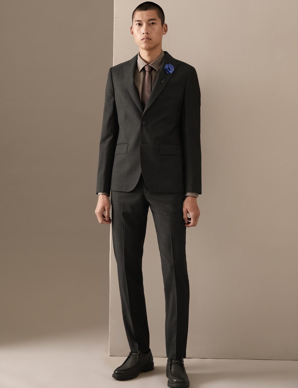 Tailored Fit Pure Wool Textured Suit Jacket | Autograph | M&S
