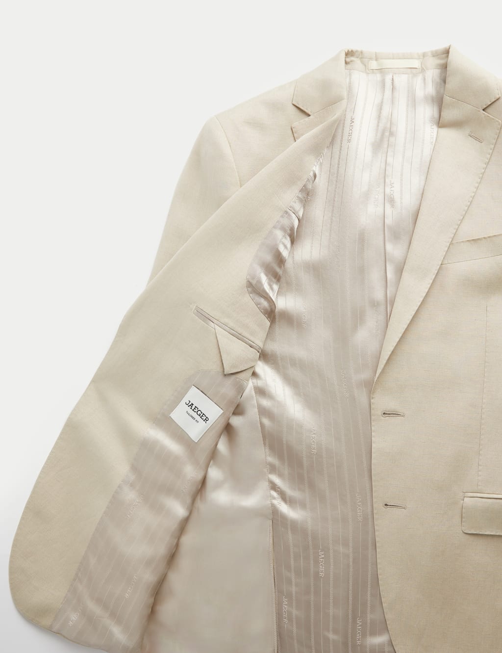 Tailored Fit Silk & Linen Blend Suit Jacket | JAEGER | M&S