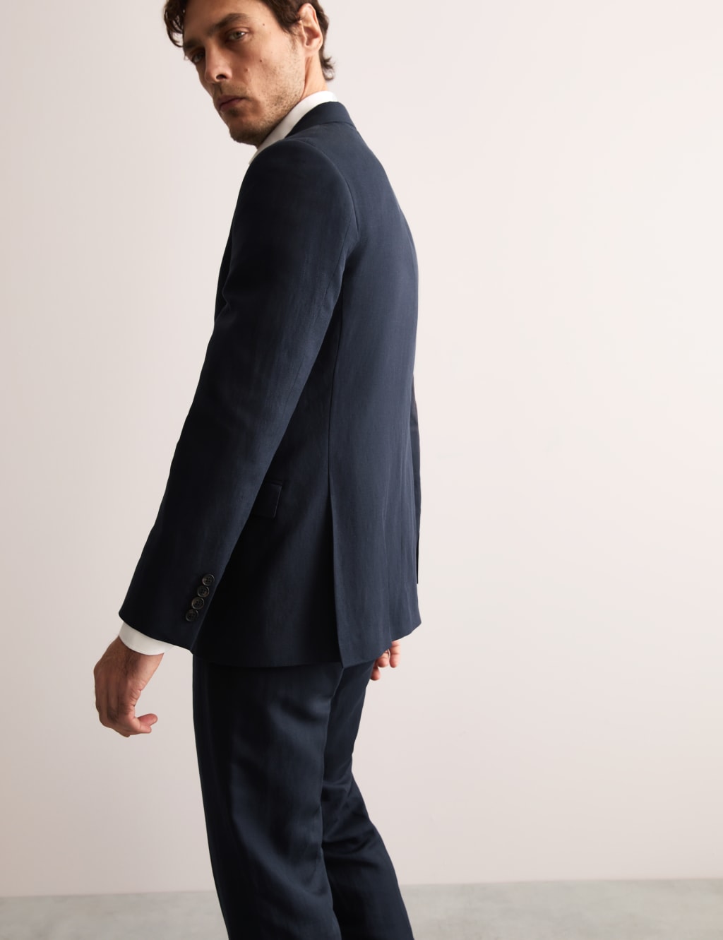 Tailored Fit Silk Rich Double Breasted Suit Jacket | JAEGER | M&S