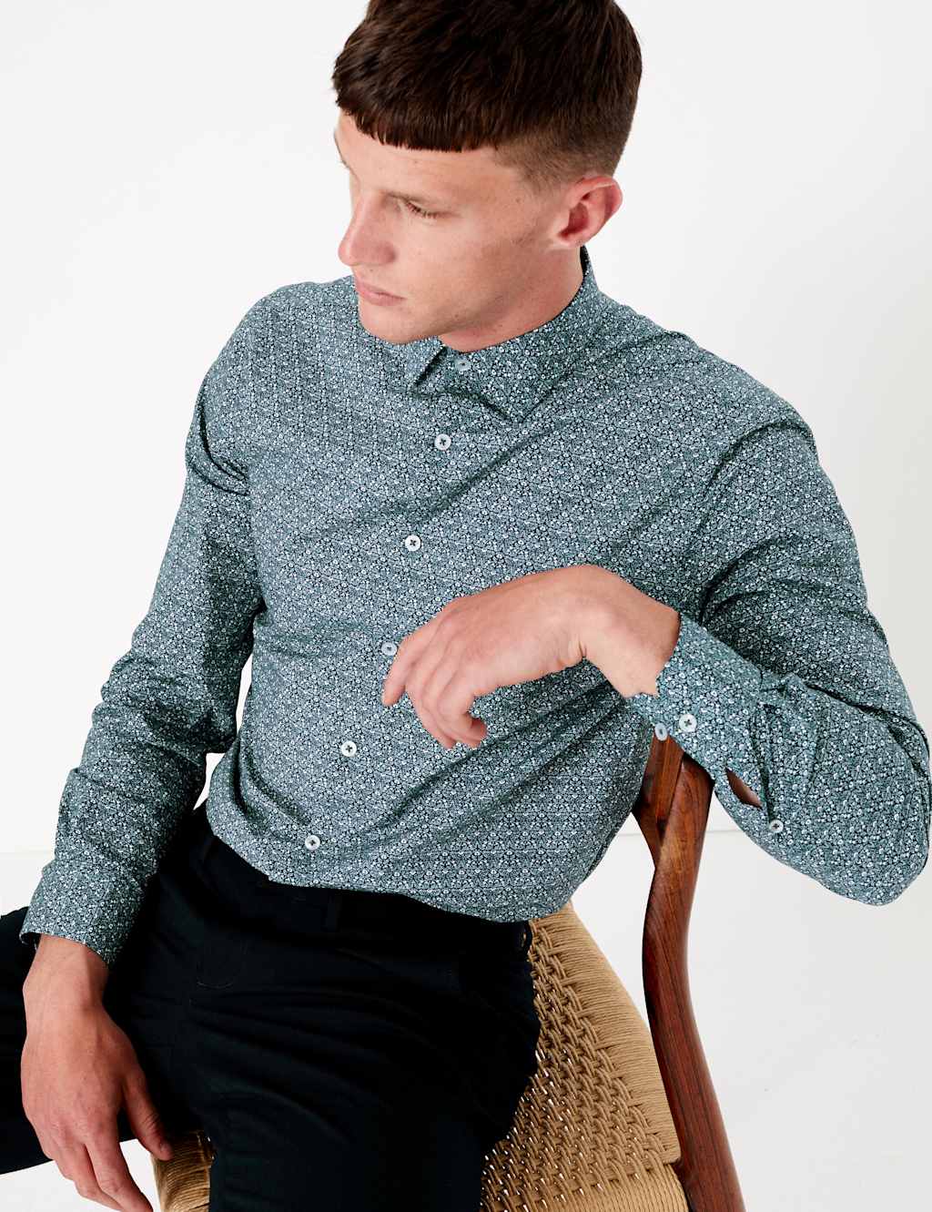 Tailored Fit William Morris Print Shirts | M&S Collection Luxury | M&S