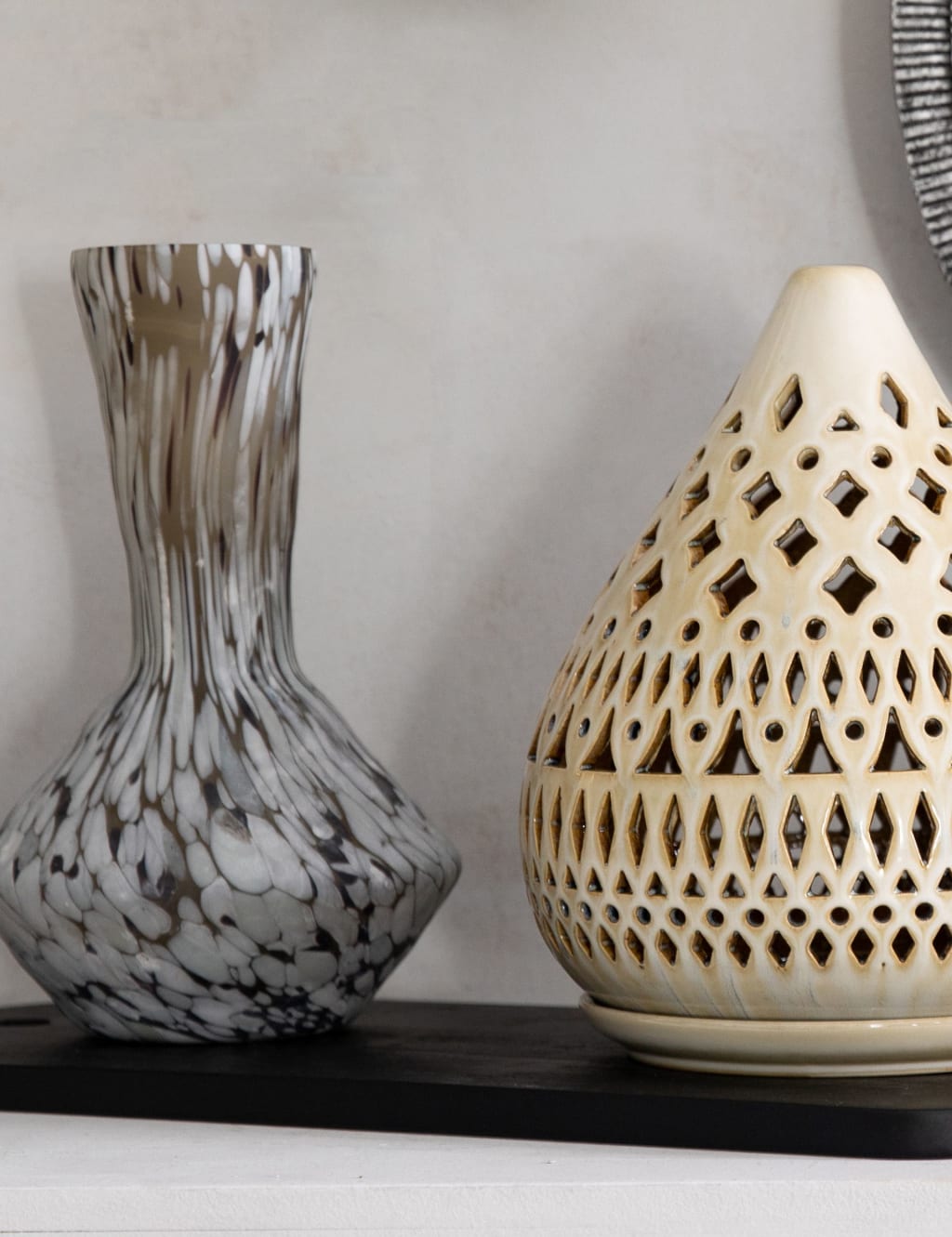 Tall Aditya Glass Mottled Vase | Gallery Home | M&S