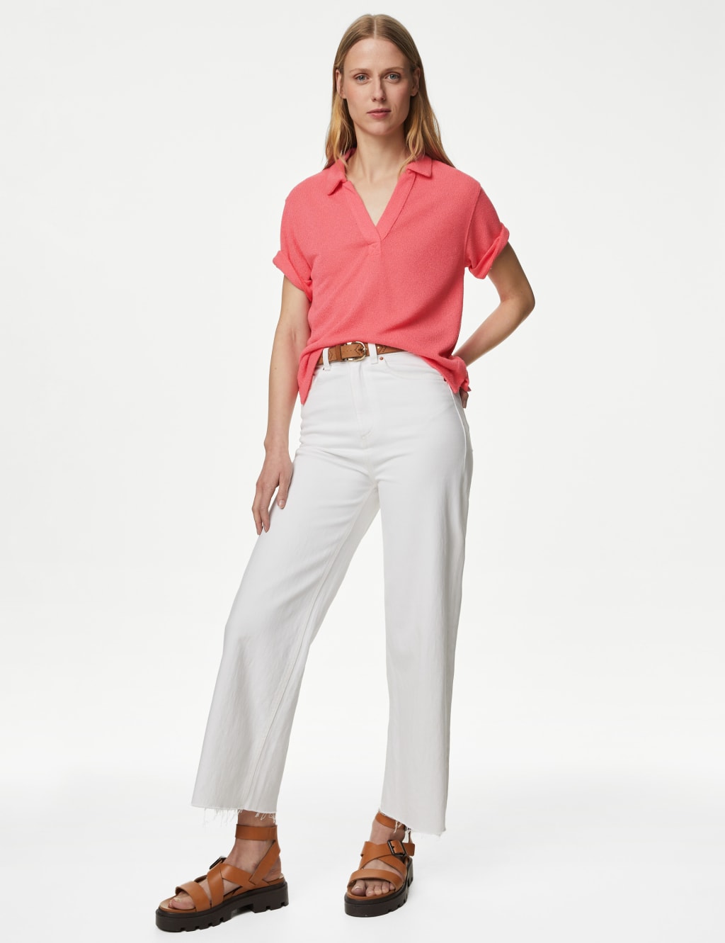 Textured Collared Top | M&S Collection | M&S