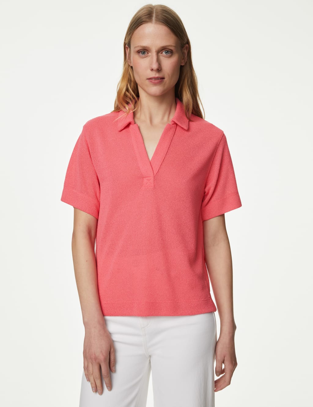 Textured Collared Top | M&S Collection | M&S