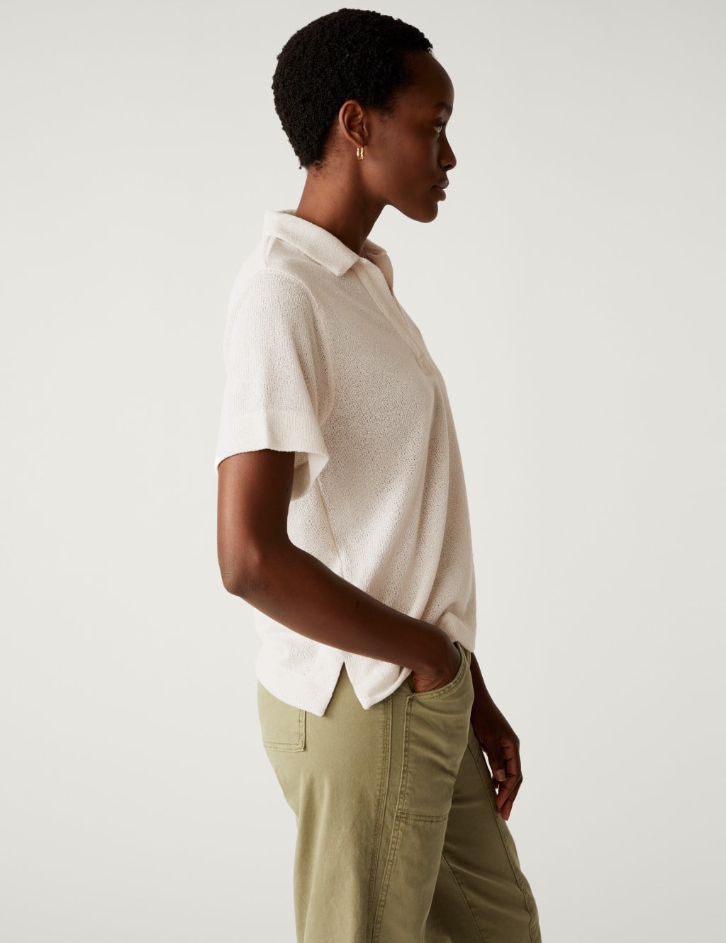Textured Collared Top | M&S Collection | M&S