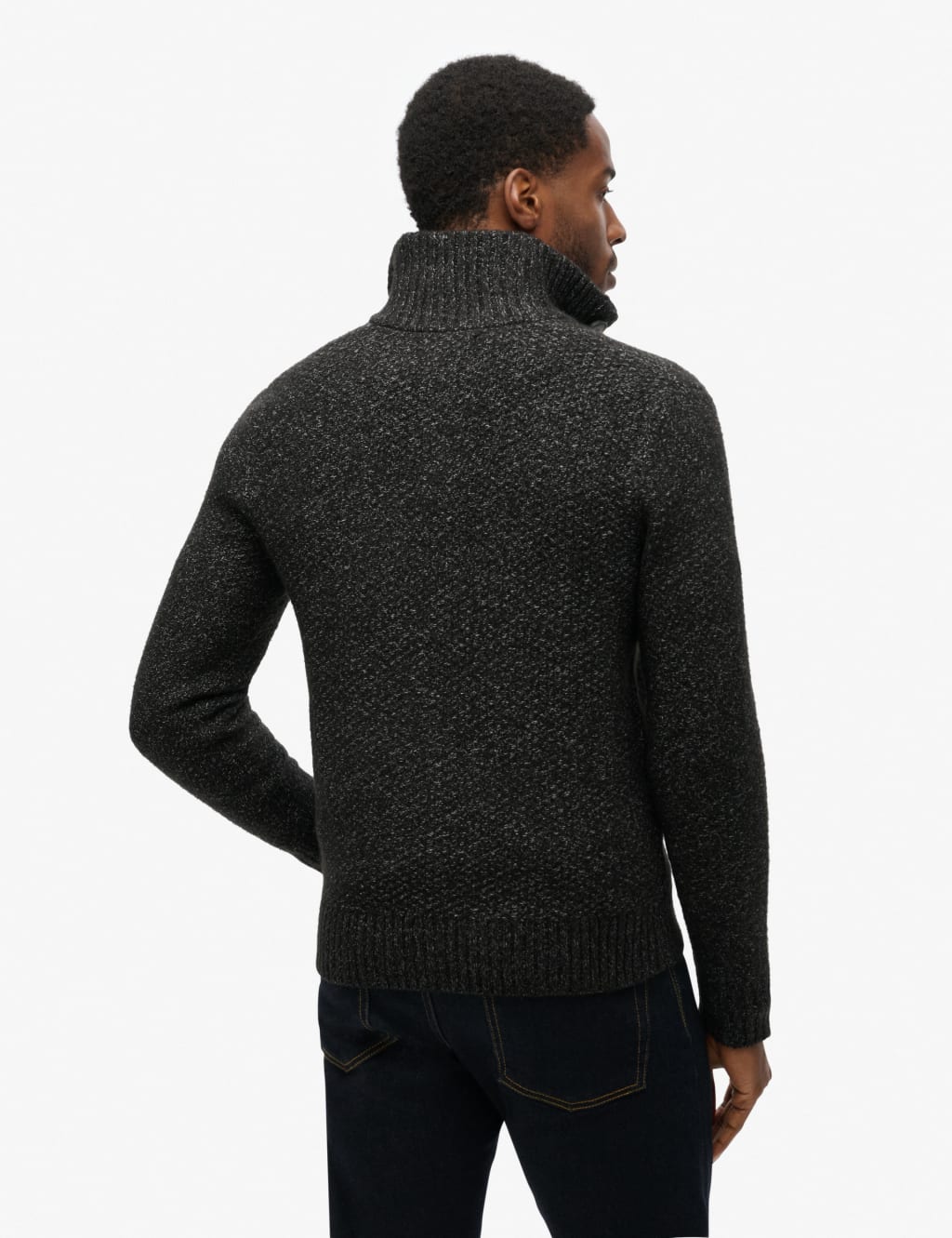 Textured Funnel Neck Jumper | Superdry | M&S