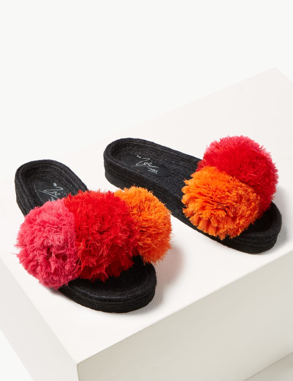 The Zoë Pom-Pom Sliders | M&S Collection | M&S