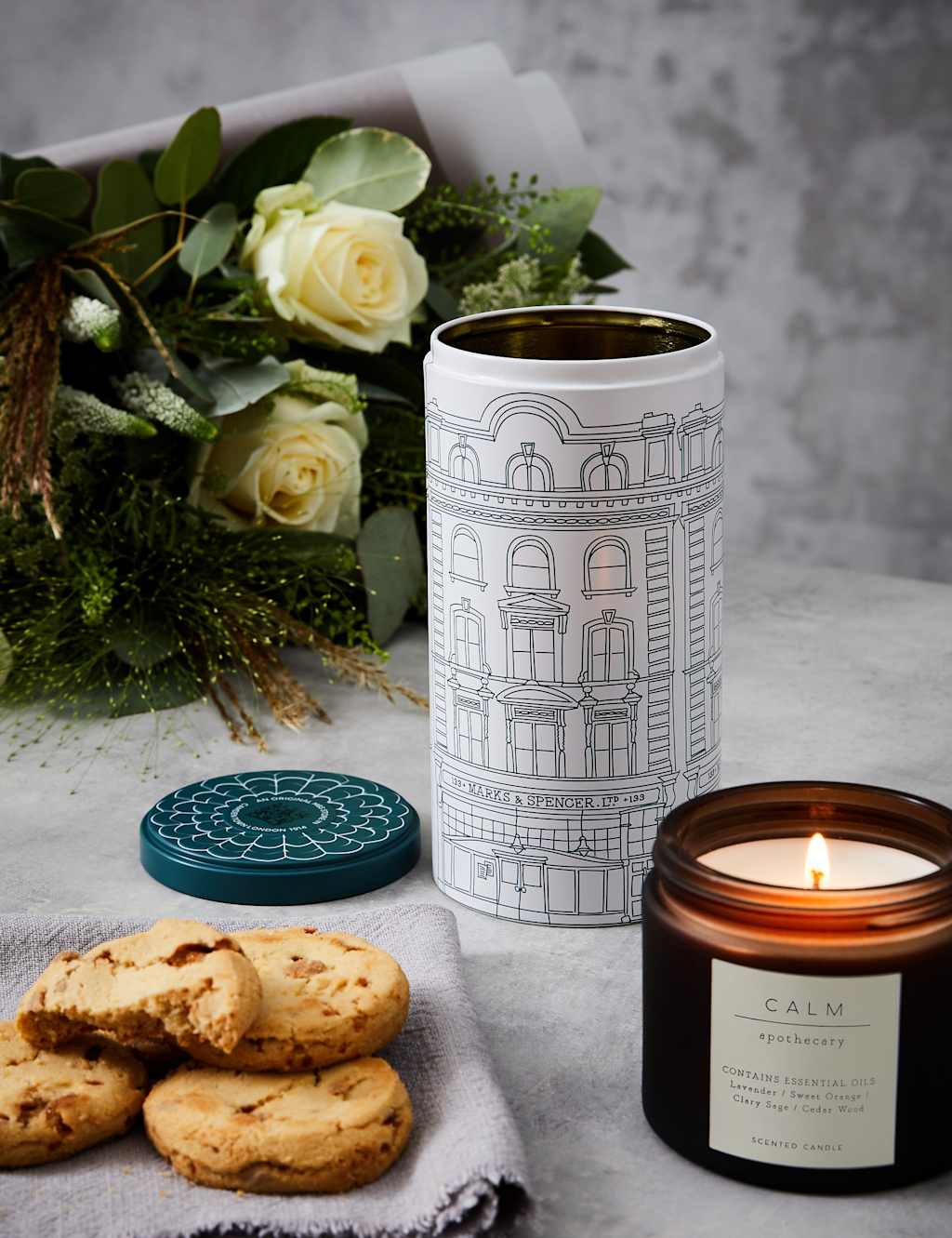 Buy Thinking of You Bouquet, Cookies & Candle Gift | M&S