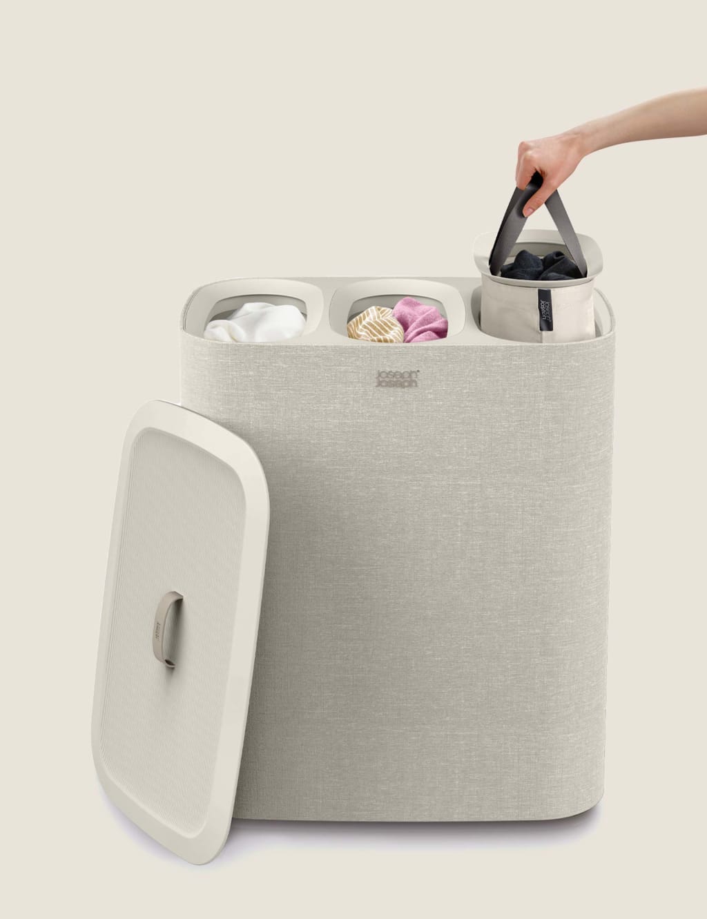 Tota Trio 90L Laundry Separation Basket | Joseph Joseph | M&S