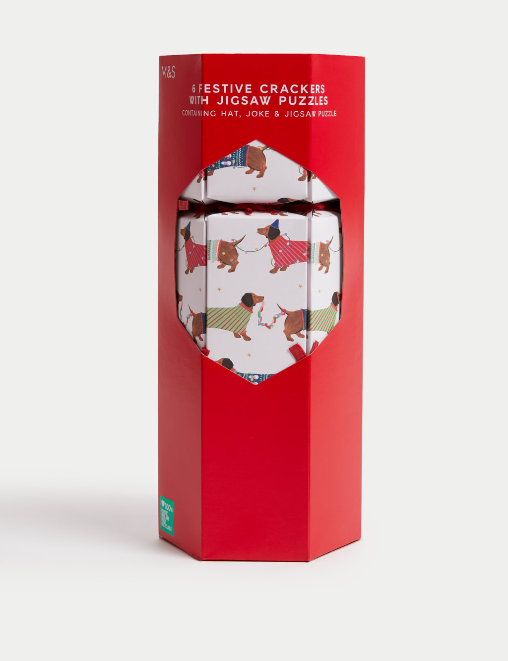 Triangular Christmas Crackers - Sausage Dog Design | M&S