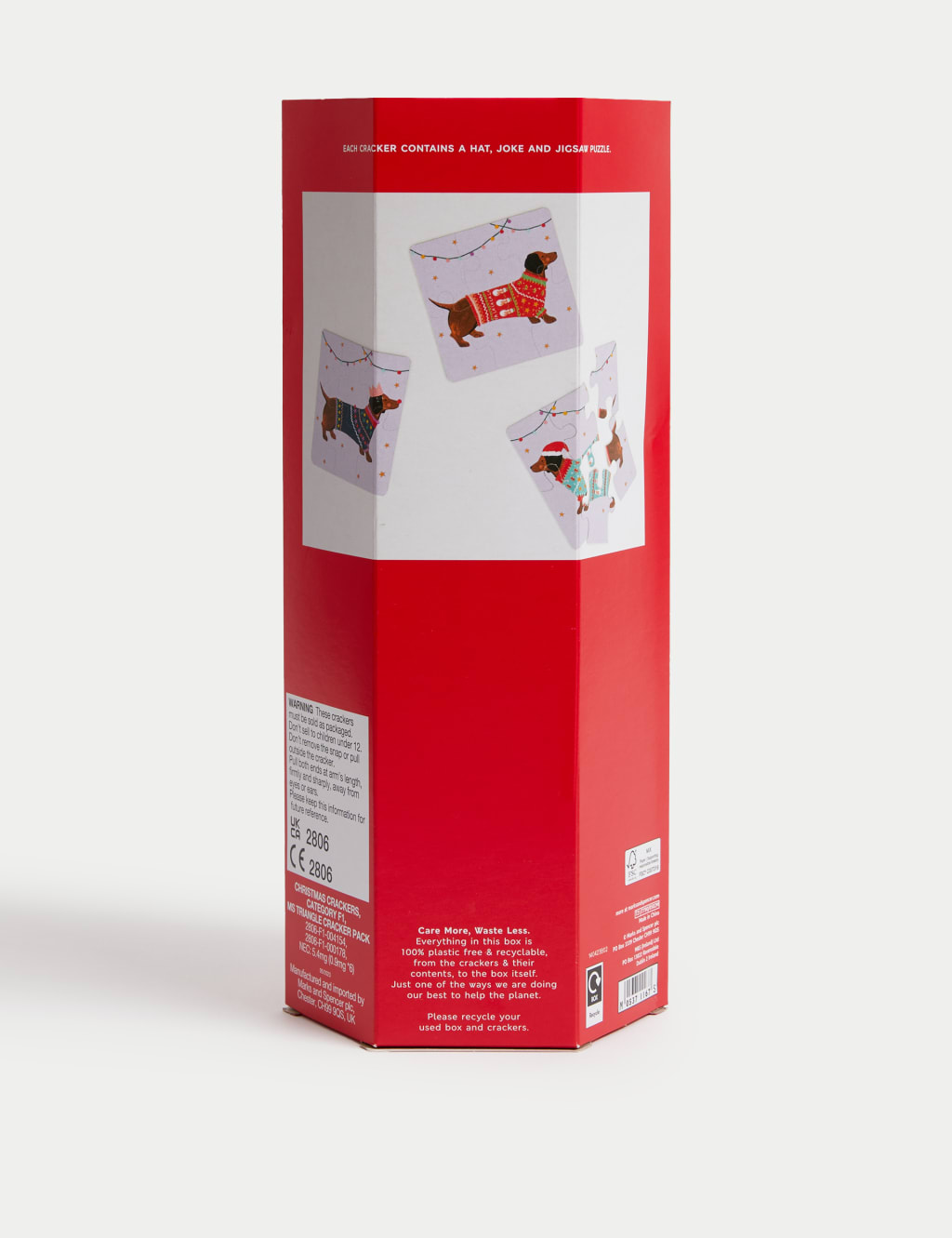 Triangular Christmas Crackers - Sausage Dog Design | M&S