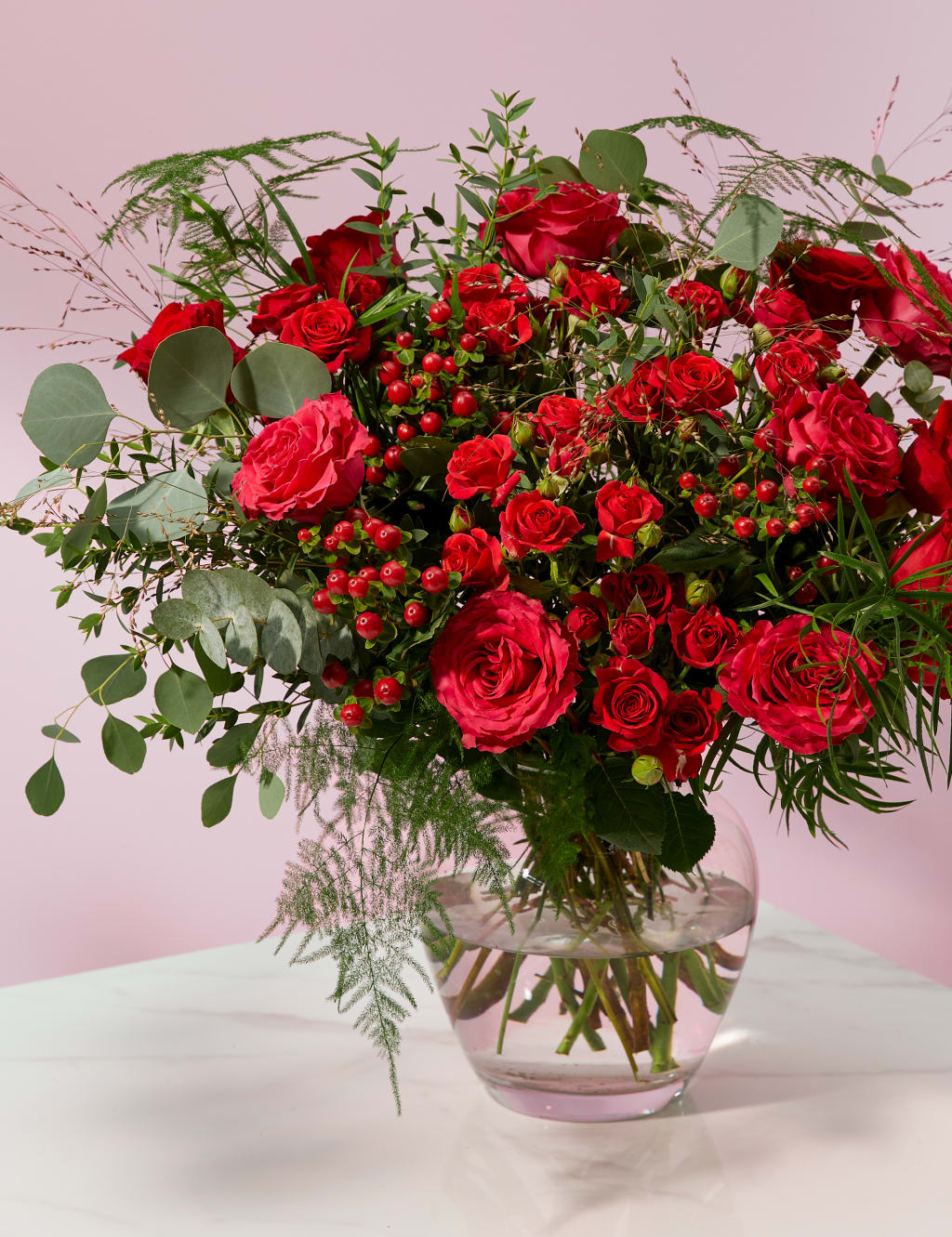 Valentine's Rose & Eucalyptus Bouquet | M&S