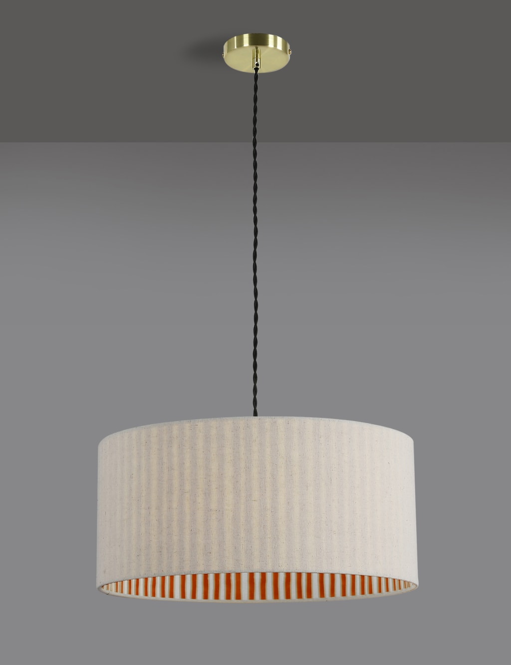 Watercolour Stripe Drum Lamp Shade | M&S Collection | M&S