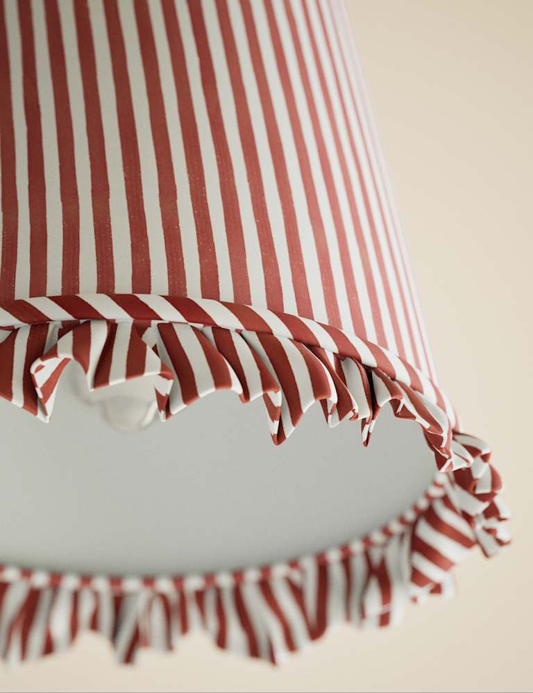 Watercolour Stripe Ruffle Edge Lamp Shade | M&S Collection | M&S