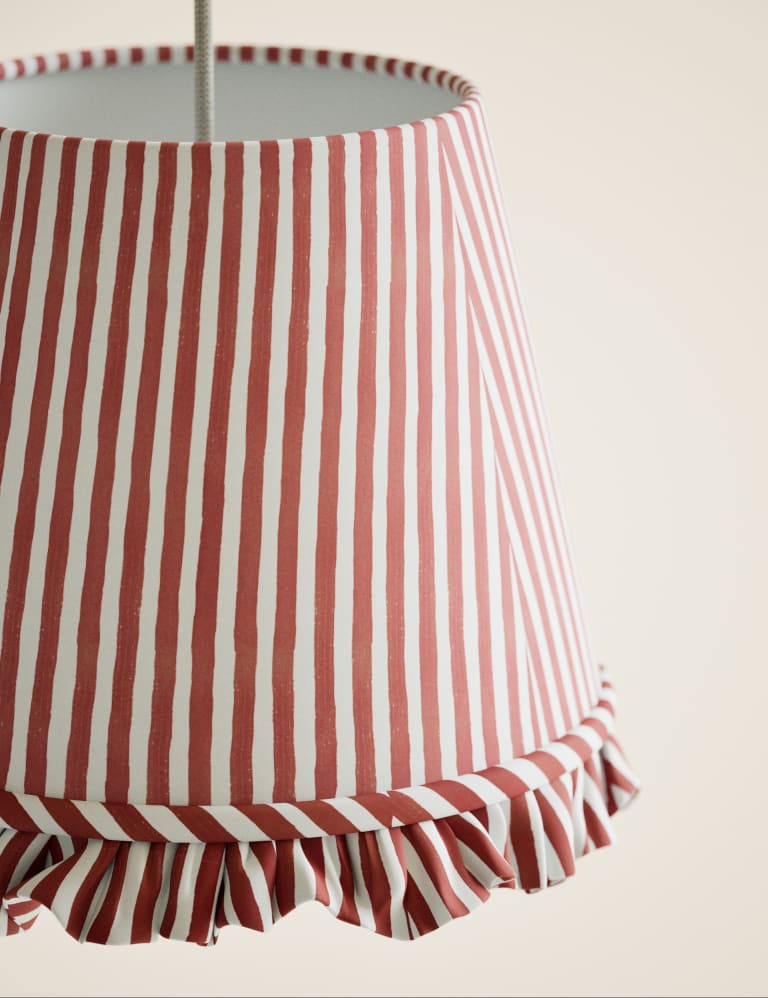 Watercolour Stripe Ruffle Edge Lamp Shade | M&S Collection | M&S