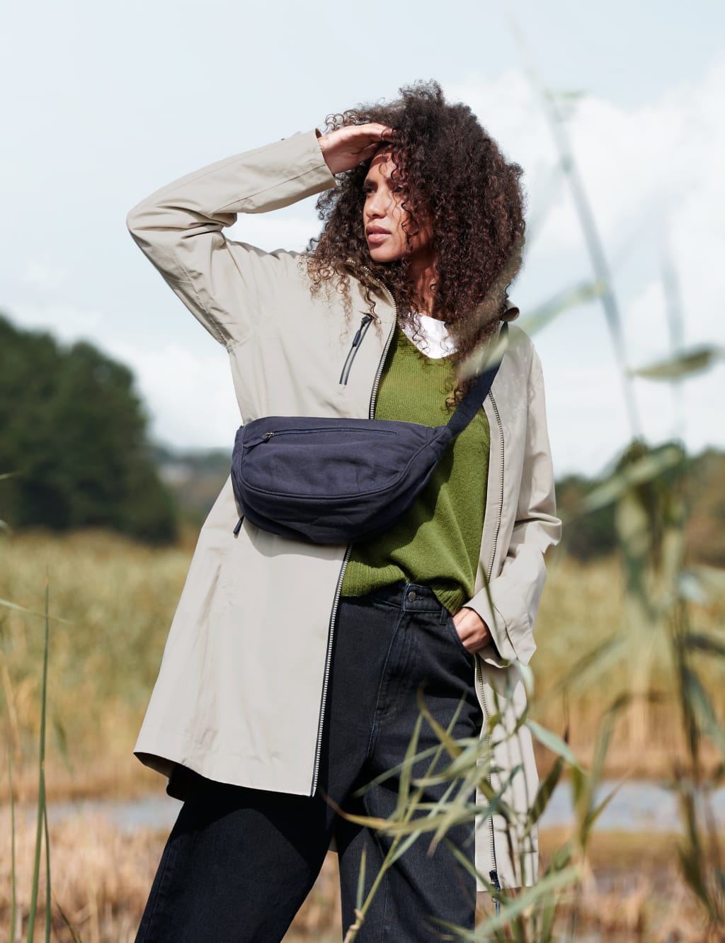 Waterproof Cotton Rich Longline Raincoat | Seasalt Cornwall | M&S